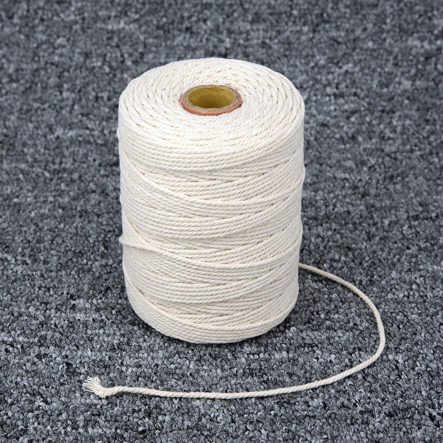1Mm-3Mm Natural Beige Cotton Twisted Cord Rope Craft Macrame Artisan ...