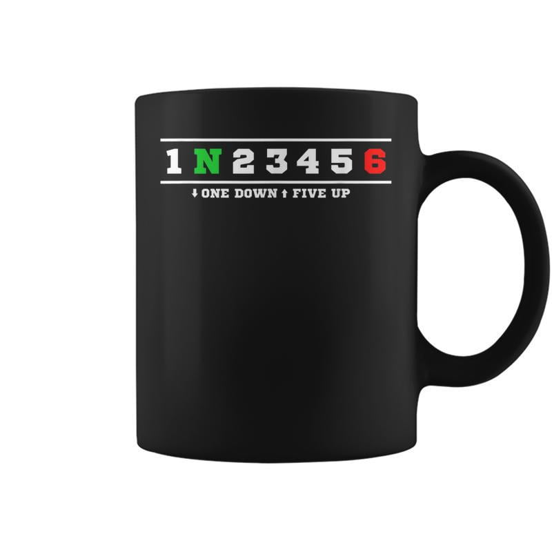 1N23456 Motorcycle Gear Shift Pattern Manual Transmission Coffee Mugs ...