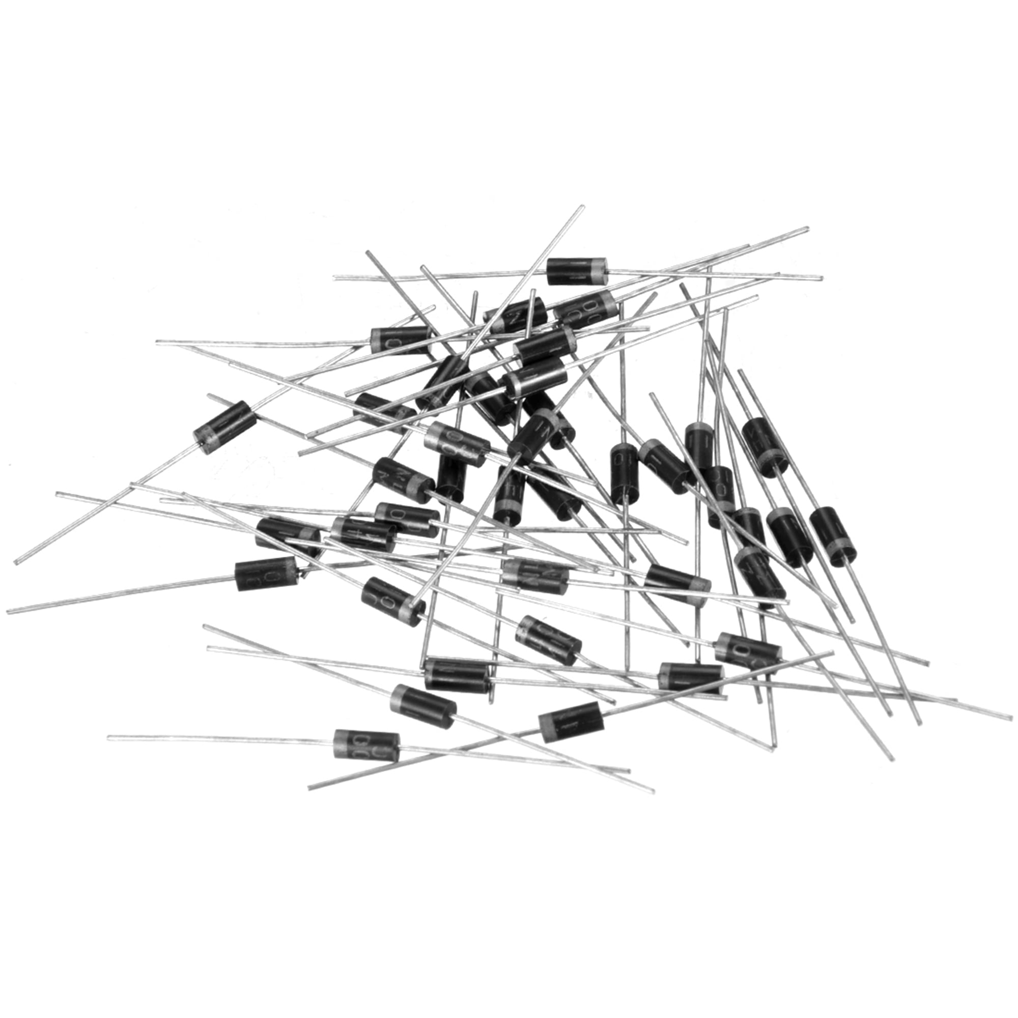 1N4001 Rectifier Diode 1A 50V Electronic Silicon Diode Black 40 Pack ...