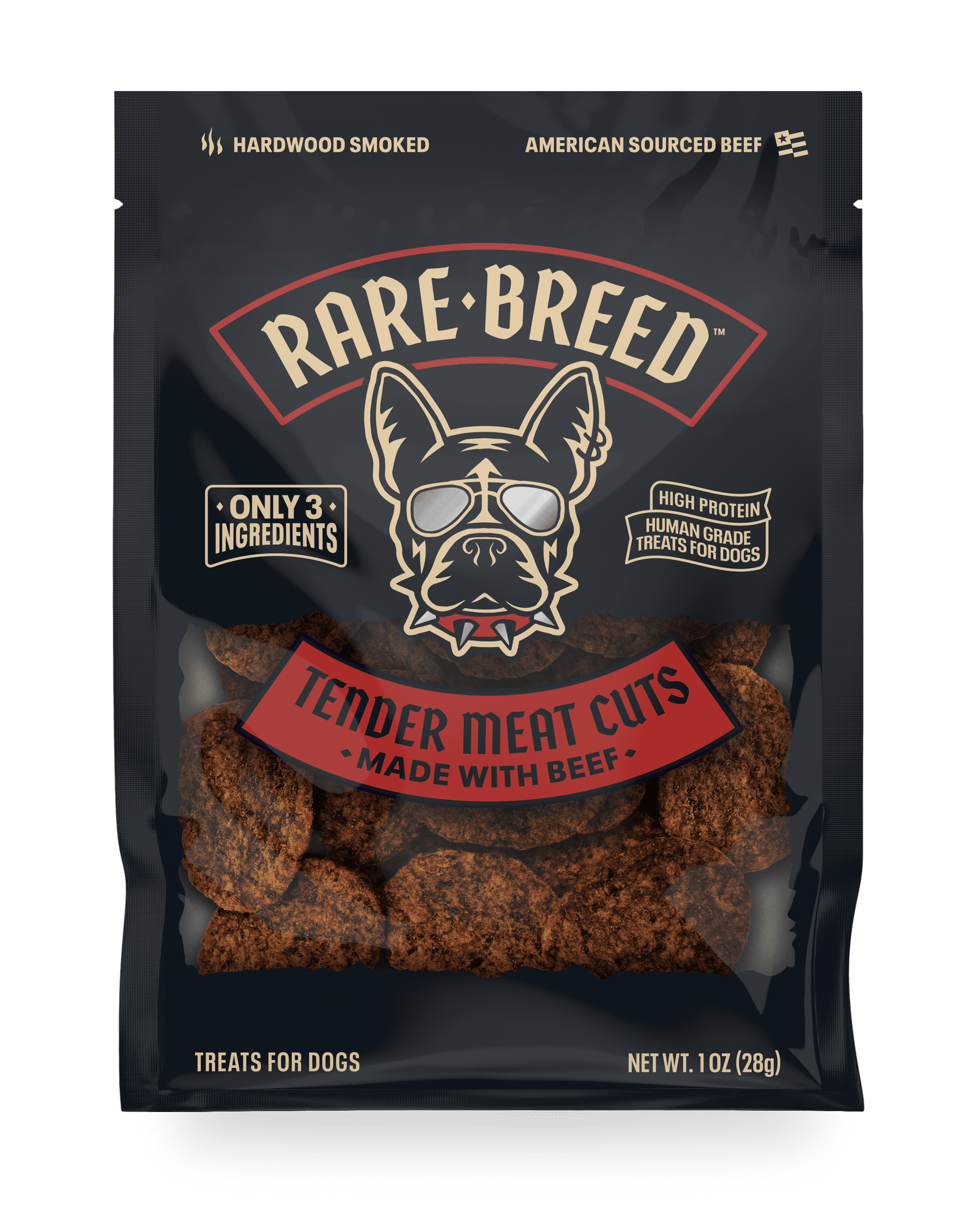 Rare Breed Pet Treats, Tender Meat Cuts, Made with Beef, 1 Ounce Dog ...