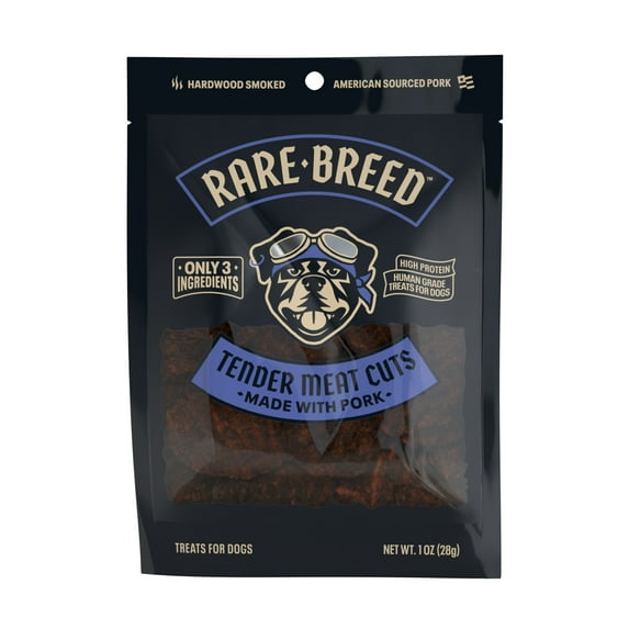 Rare Breed Dog Treats, Tender Meat Cuts Made with Pork, 3 Ingredients ...