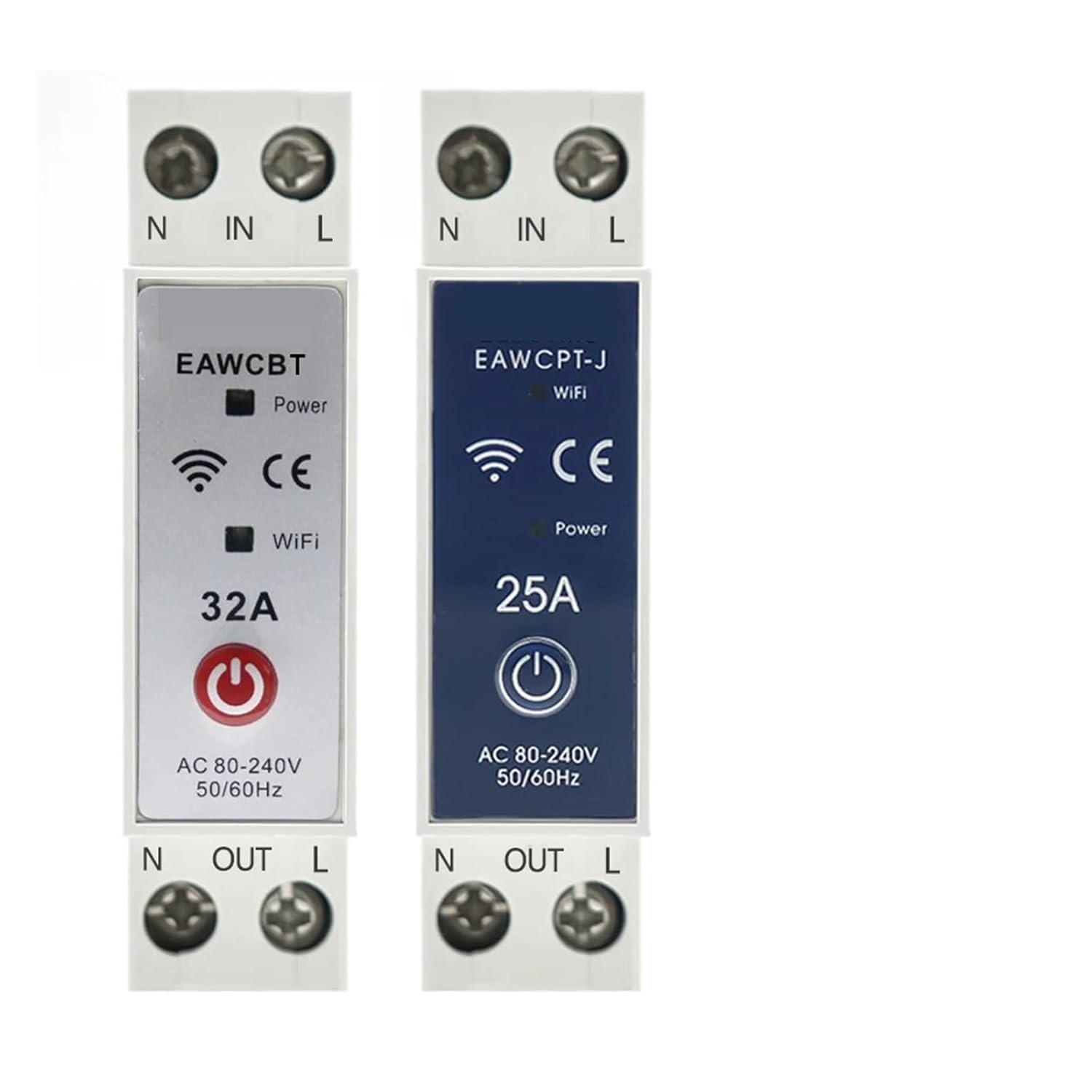 1p 1p N Wifi Smart Circuit Breaker Voltage Energy Power Kwh Meter Time Relay Switch Smart Life