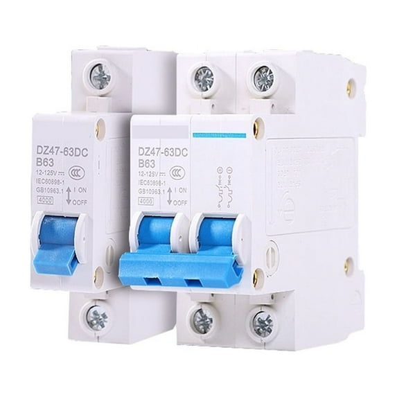 1P/2p Circuit Breaker 12v-125v Air Switch DC 3A-125A Electric Car ...