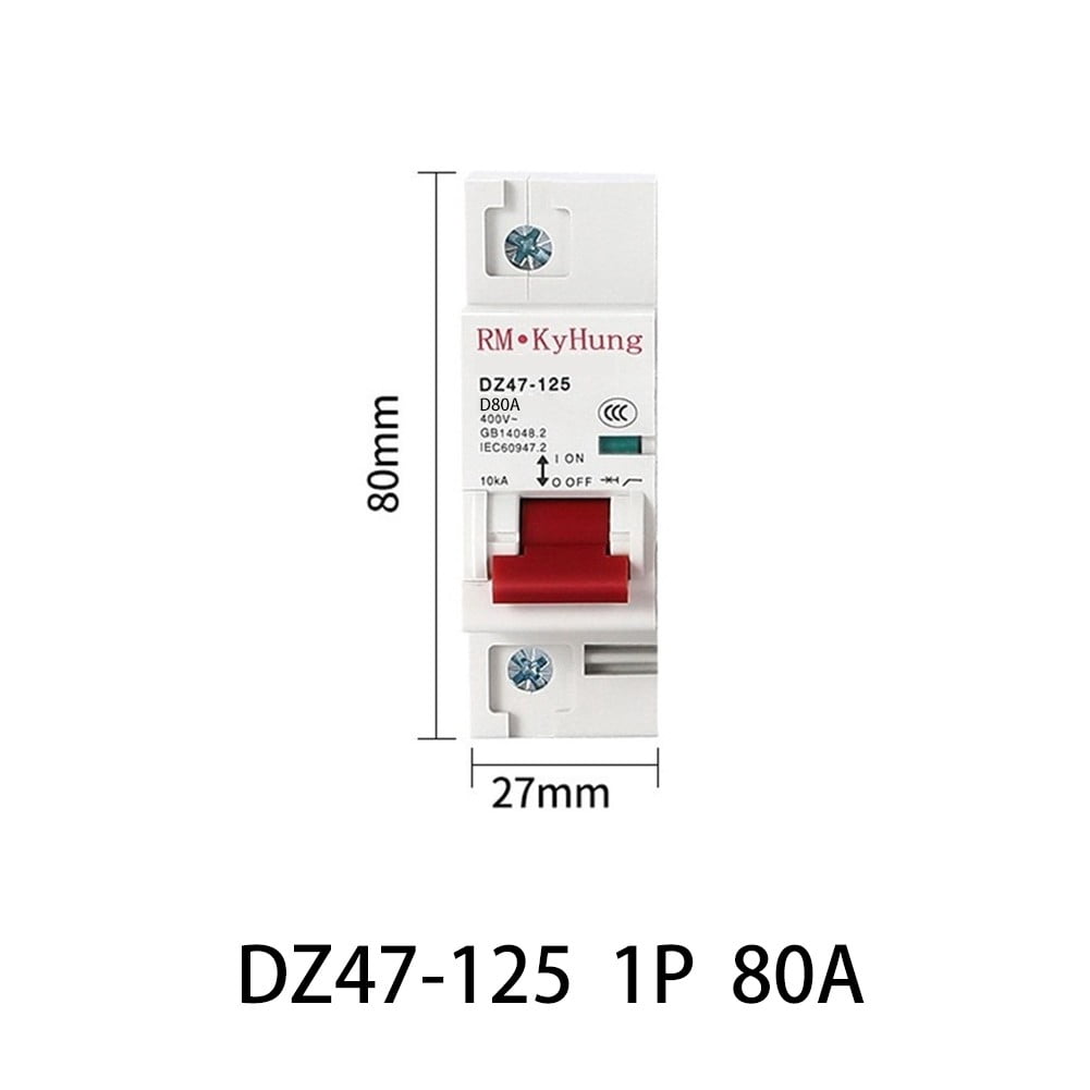 1P DC MCB 600V 125A 100A 80A Circuit breaker FOR PV System Battery Main ...