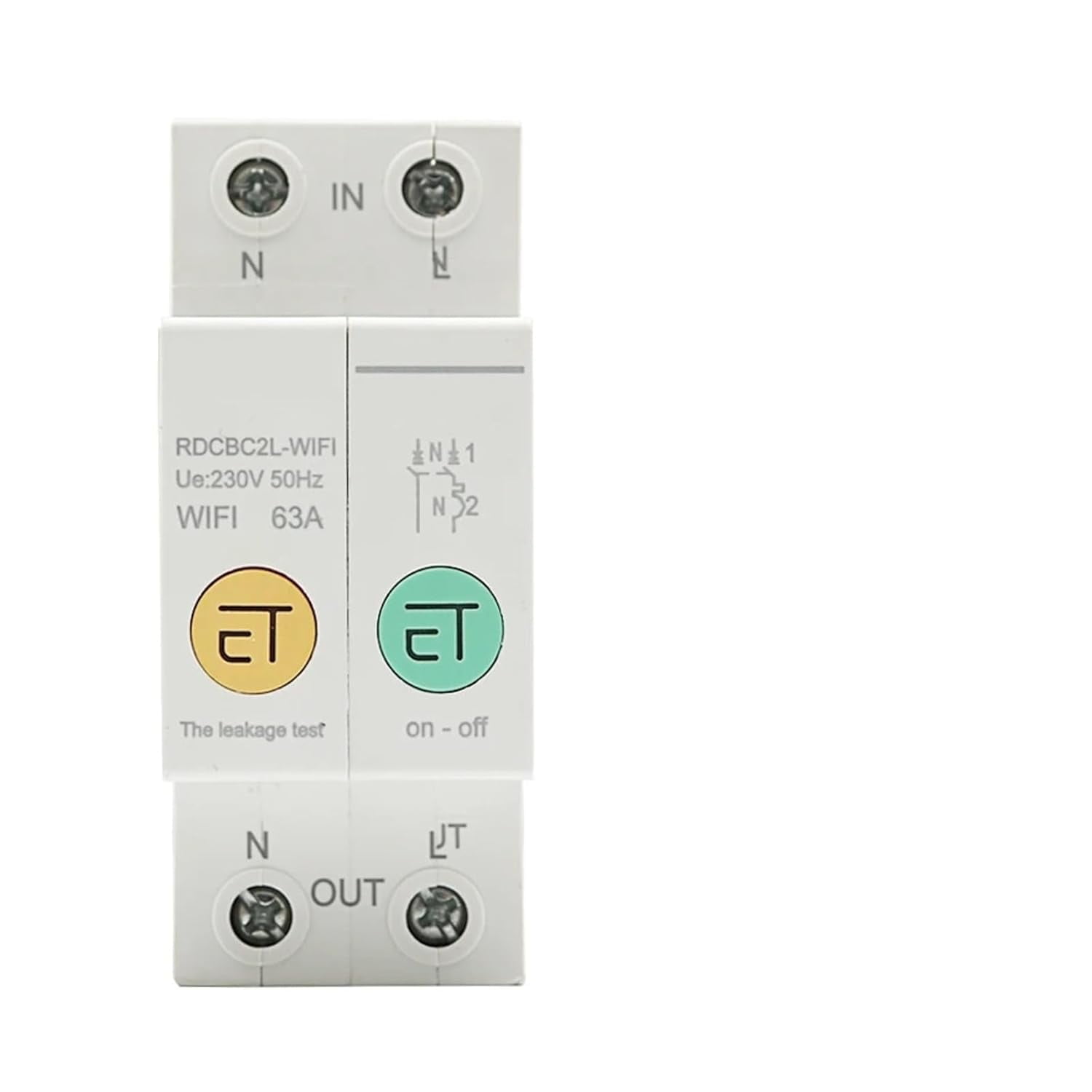 1P+N WiFi Circuit Breaker Energy Power kWh Meter Timer Switch Relay ...