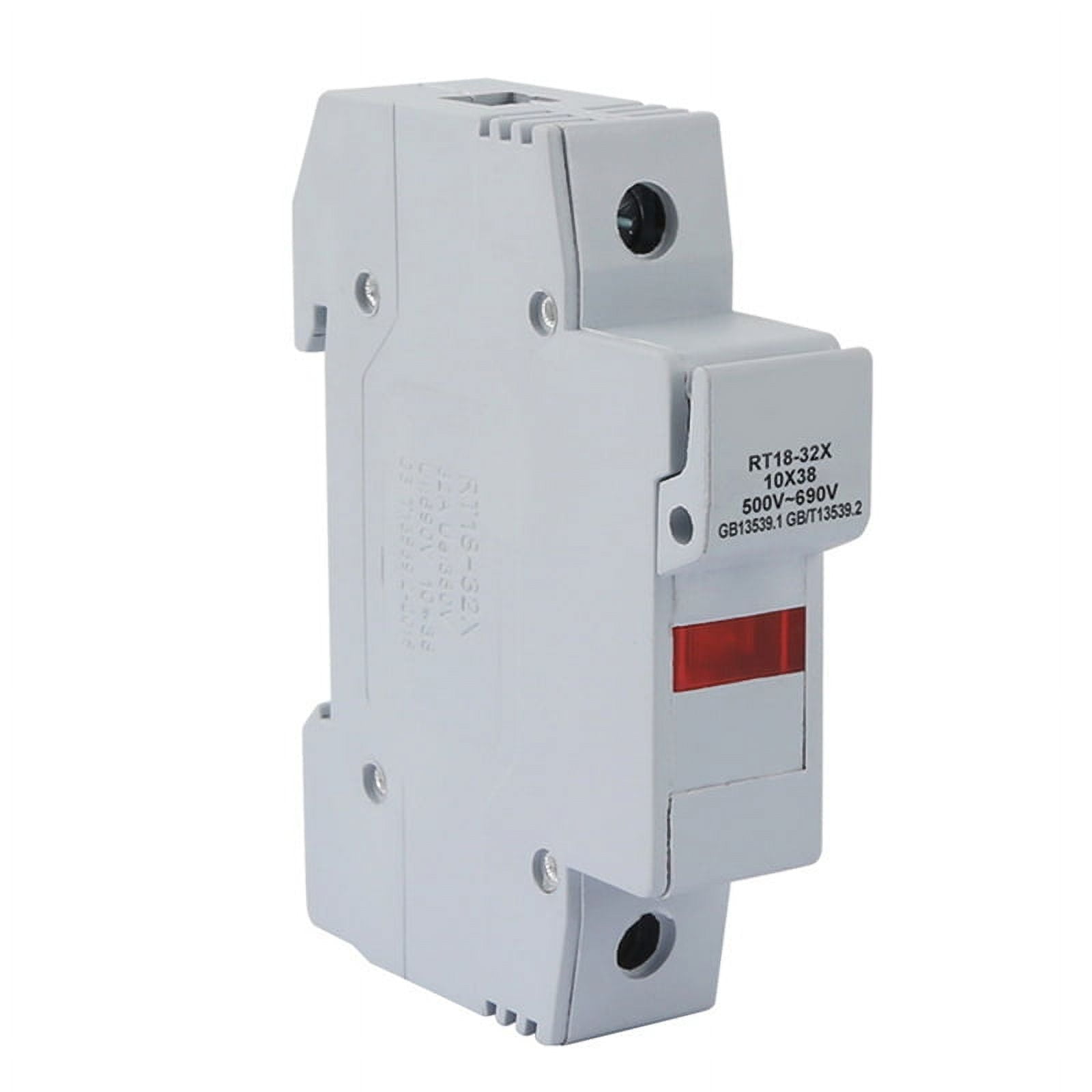 1P RT18-32X Fuse Holder AC 380V 32A 1 Pole 10x38mm DIN Rail Mount Fuse Holder Base - Walmart.com