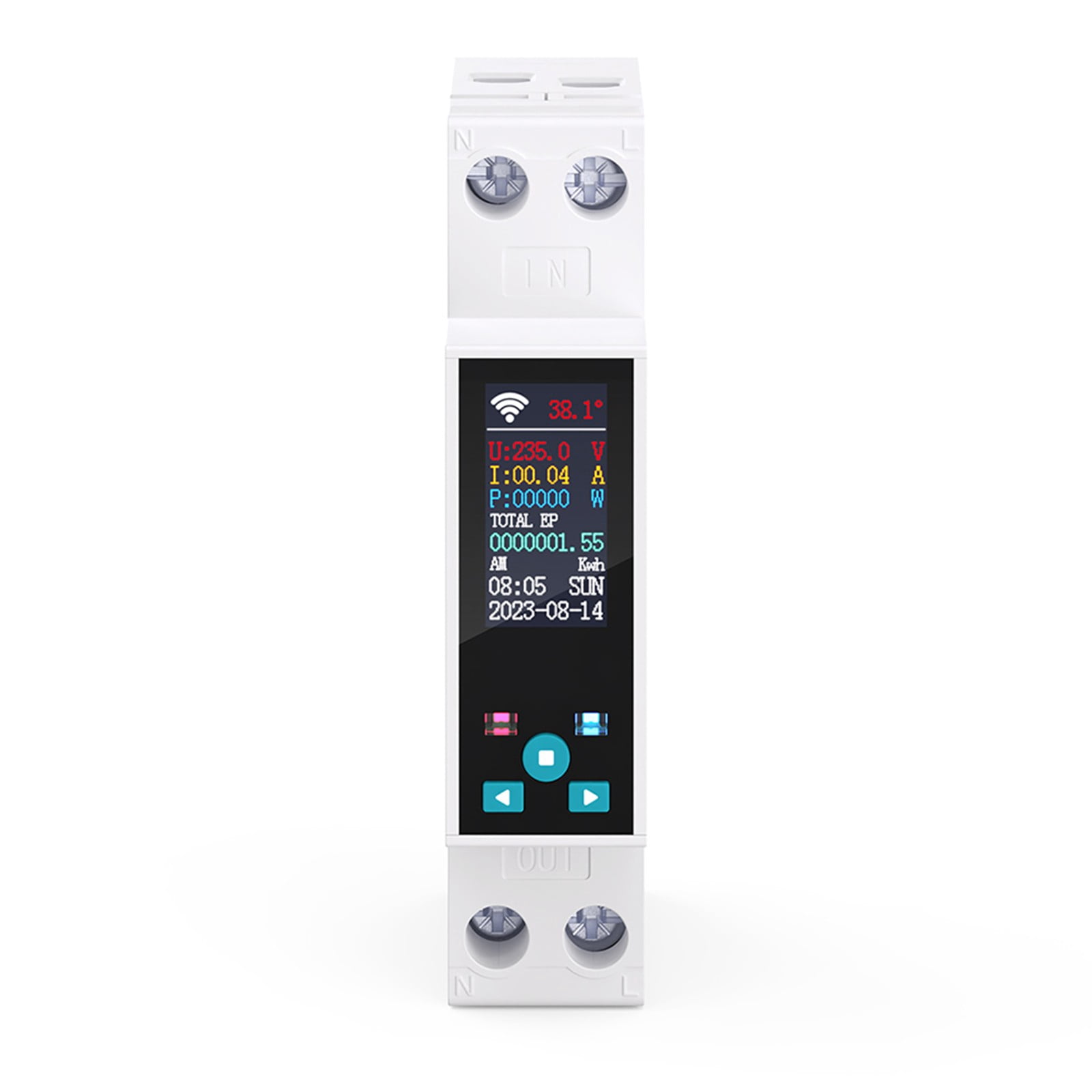 1P50A For Tuya Wifi Smart Switch Circuit Breaker Lcd Energy Meter Power ...