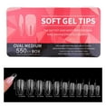 1PACK 55OPCS Clear Nails Full Cover Acrylic Nail Tips for Extension ...
