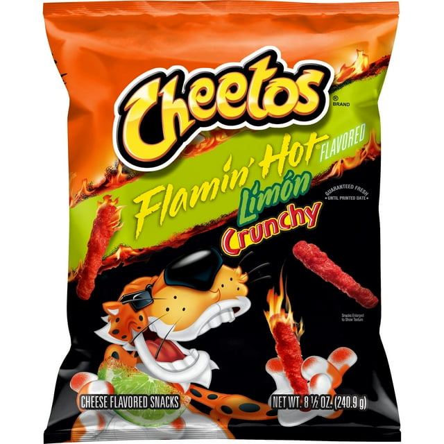 (1PACK),Cheetos, Crunchy Flamin' Hot Limon, Cheese Flavored Snacks ...