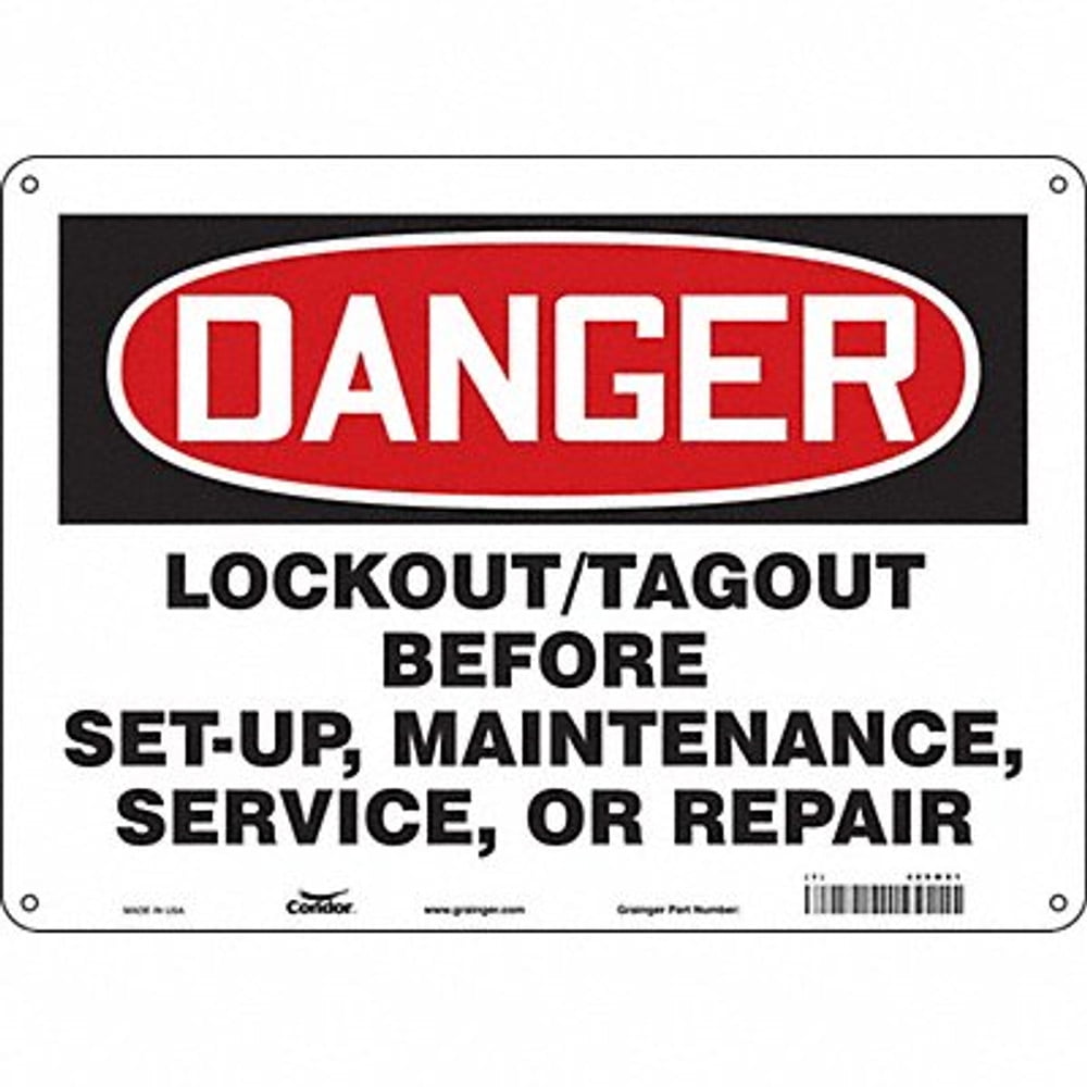1PACK Condor Safety Sign,10 inx14 in,Aluminum 469M01 469M01 ZO-G5276953 ...