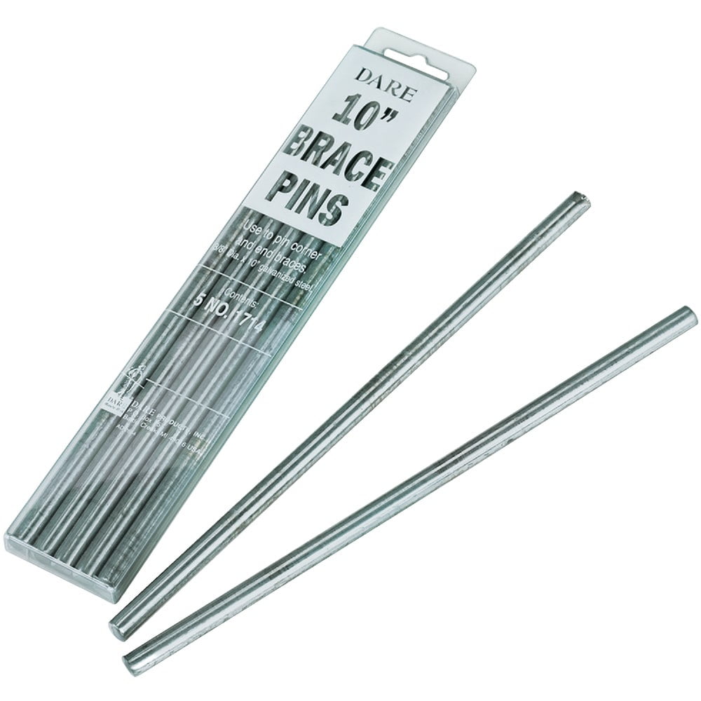 1PACK Dare 3/8 In. Dia. x 10 In. L. Galvanized Steel Electric Fence ...