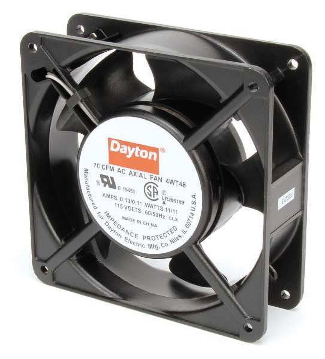 1PACK Dayton 4WT48 Axial Fan, Square, 115V AC, 1 Phase, 70/76 cfm, 4 11 ...