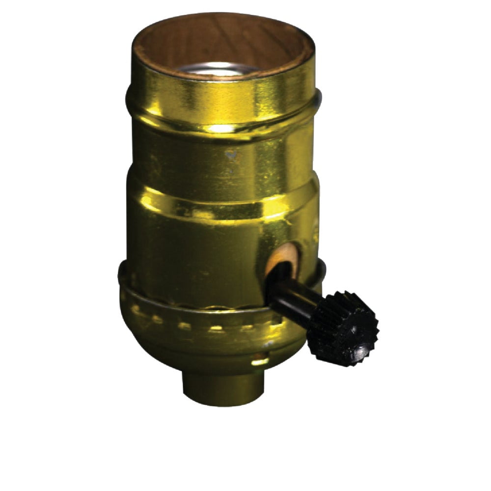 1PACK Do it Turn-Knob Medium Base Brass Lamp Socket - Walmart.com