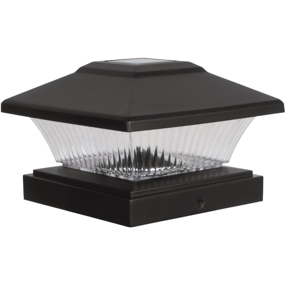 1PACK Fusion 4 In. x 4 In. Black Solar LED Post Cap - Walmart.com