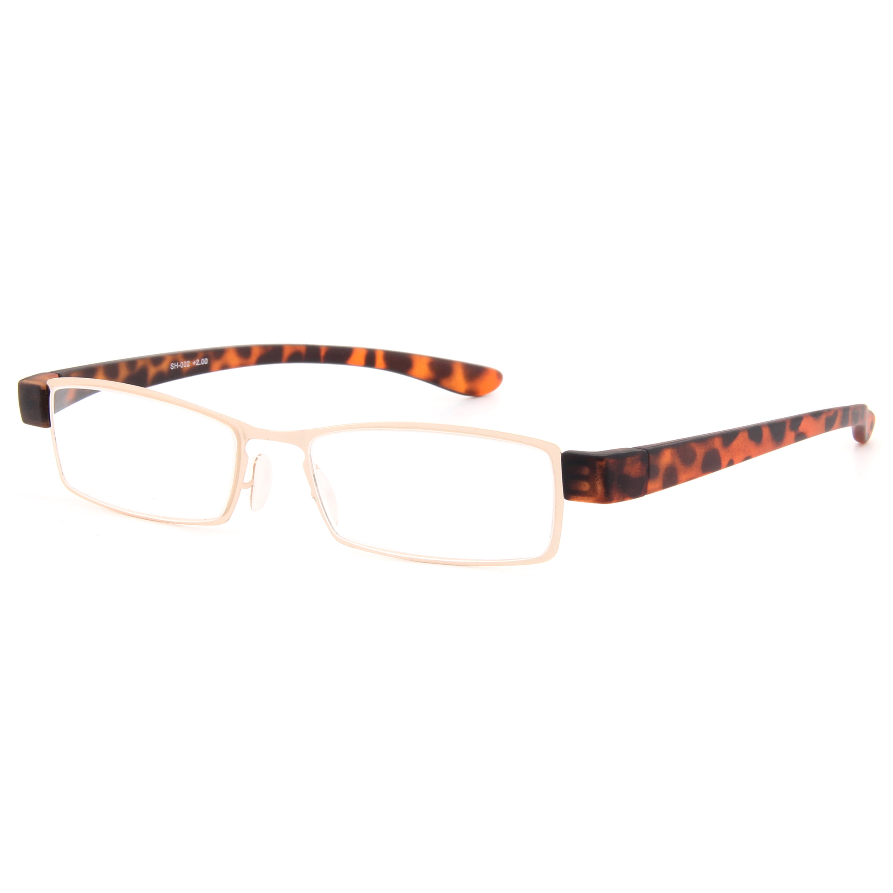 1PACK Gabii SH002 Metal Gold Rectangle Men's/Women's Reading Glasses W ...