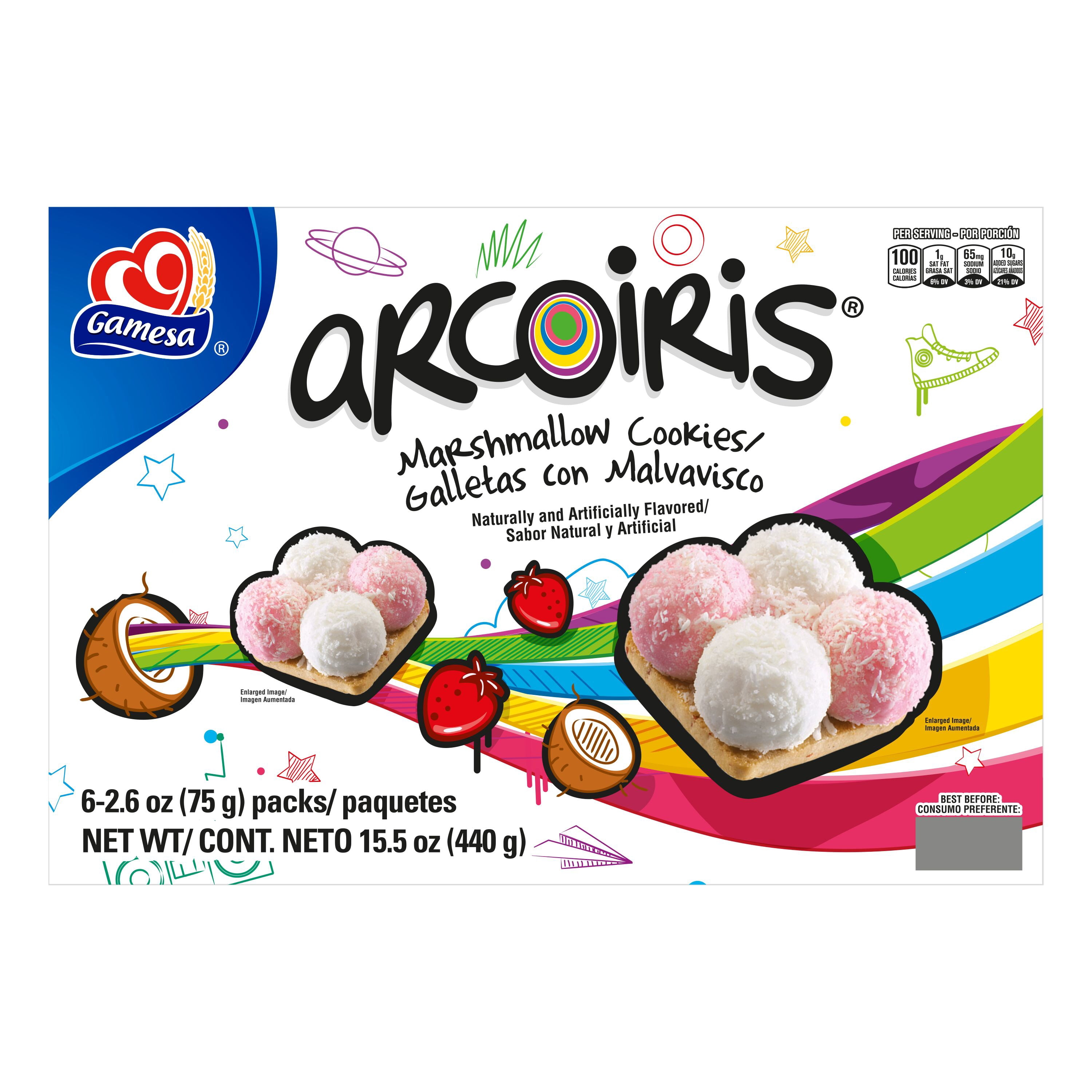 1PACK Gamesa Arcoiris Marshmallow Cookies, - Walmart.com