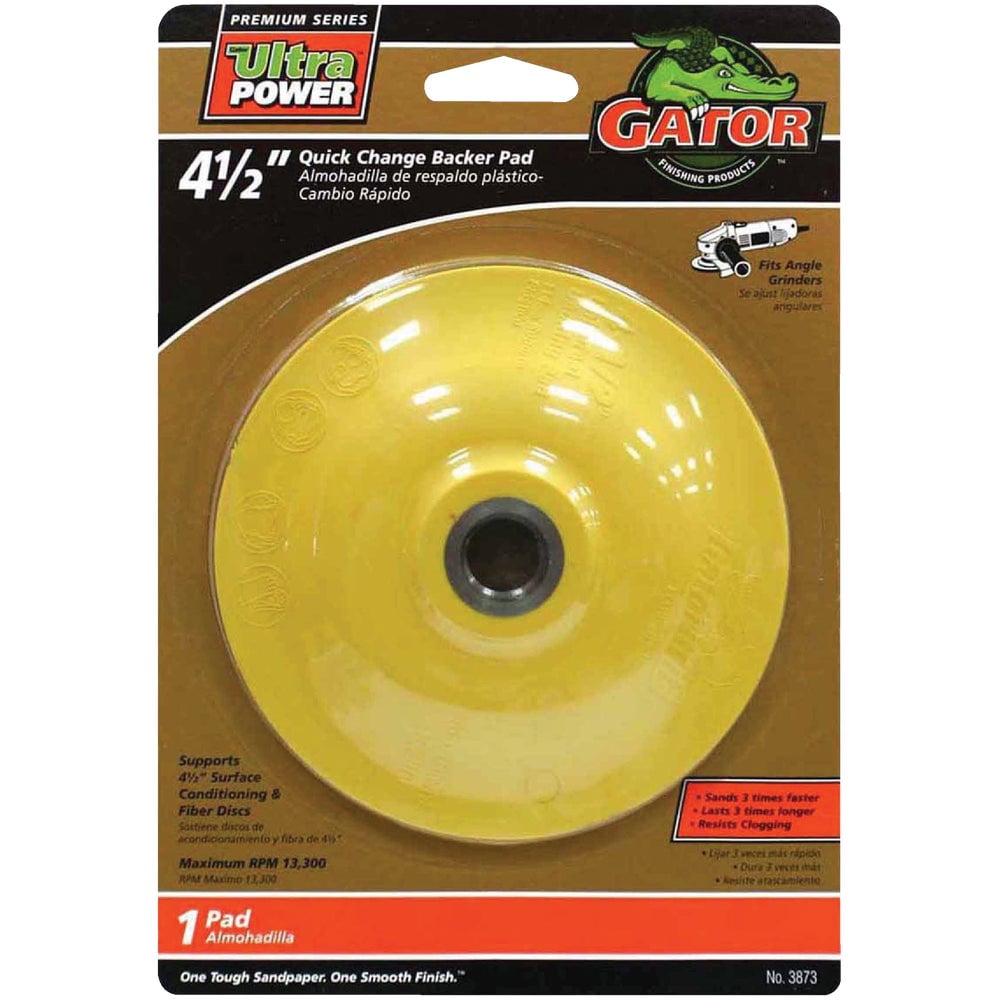 1 Pc Gator Quick Change 4-1/2 In. Angle Grinder Backing Pad - Walmart.com