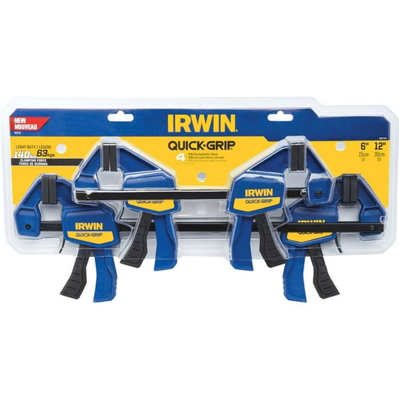 1PACK Irwin Quick-Grip One-Hand Bar Clamp Set (4-Piece) - Walmart.com