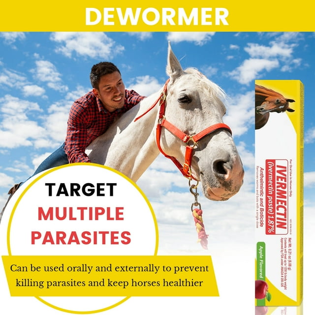 1PACK Iver Horse Mectin Paste, Dewormer control of large strongyles ...