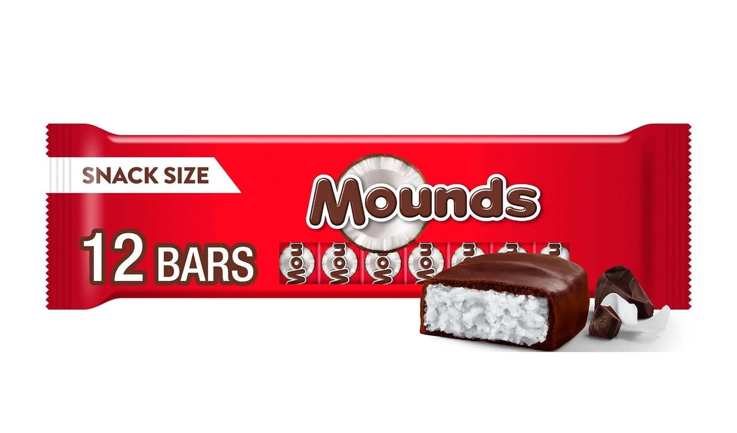 (1PACK), Mounds Dark Chocolate and Coconut Snack Size Candy, - Walmart.com