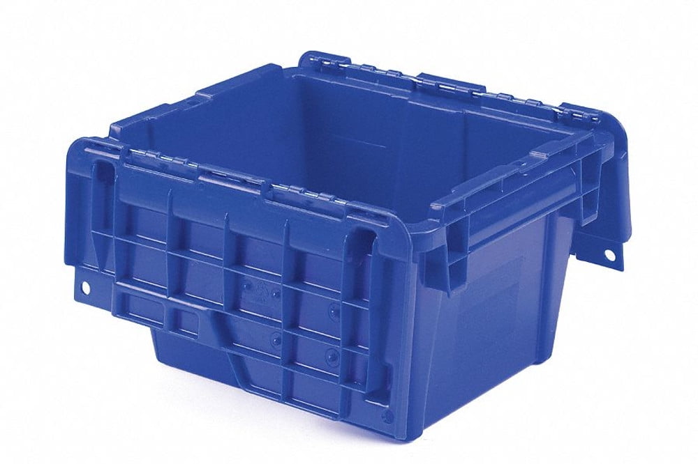 1PACK Orbis Attached Lid Container,Blue,Solid,HDPE FP03 Blue FP03 Blue ...