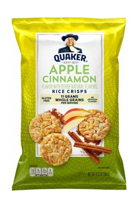1PACK, Quaker™ Rice Crisps Apple Cinnamon Flavor Popped Snacks ...