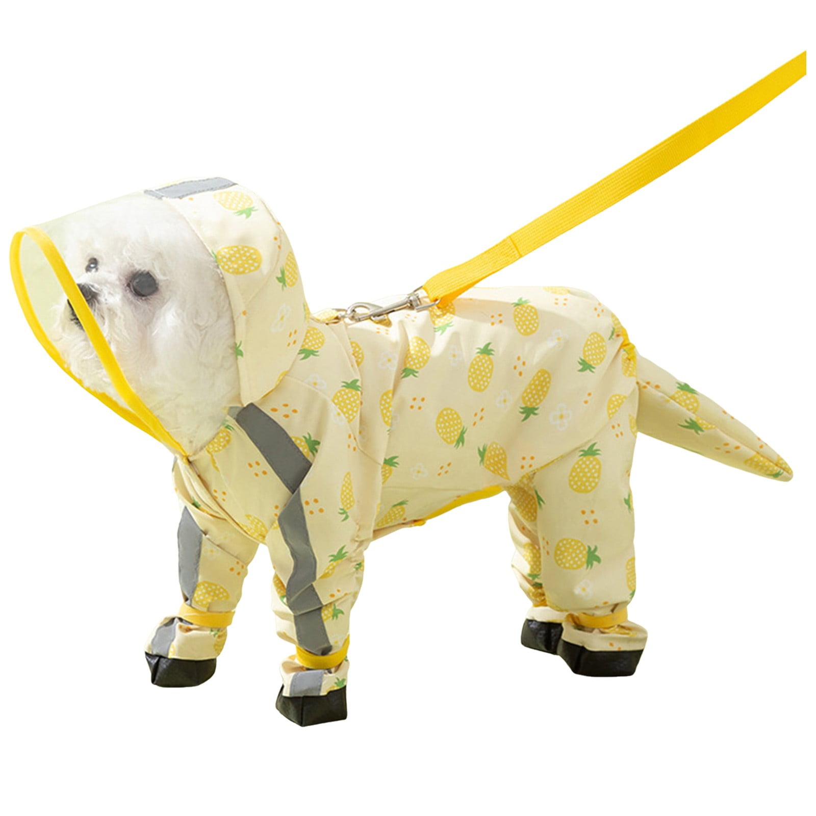 1PACK Small Dog Raincoatwith Boots, Tail Feet Cover Water Proof Dog ...