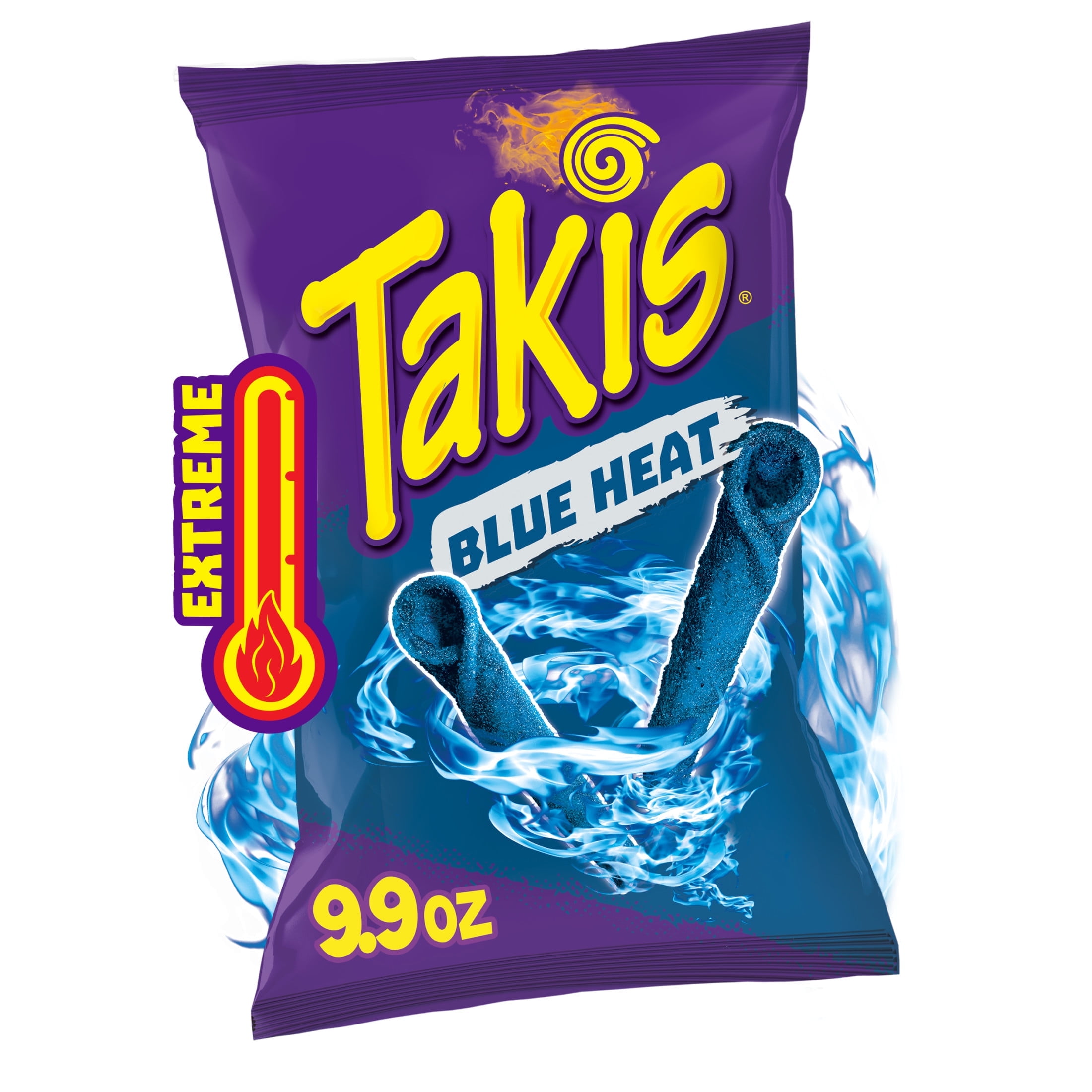(1PACK),Takis Blue Heat Sharing Size Bag, Hot Chili Pepper Rolled ...