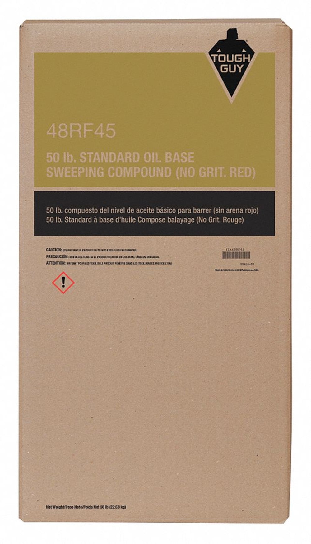 1PACK Tough Guy Sweeping Compound,Wood Pulp,50 lb,Box 48RF45 48RF45 ZO ...