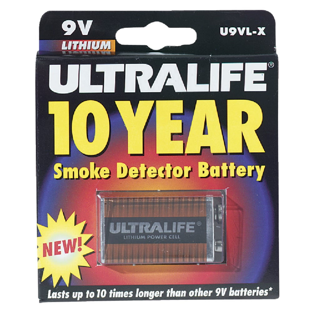 Ultralife 9V Lithium Battery, Powerful Performance with 10-Year Shelf ...