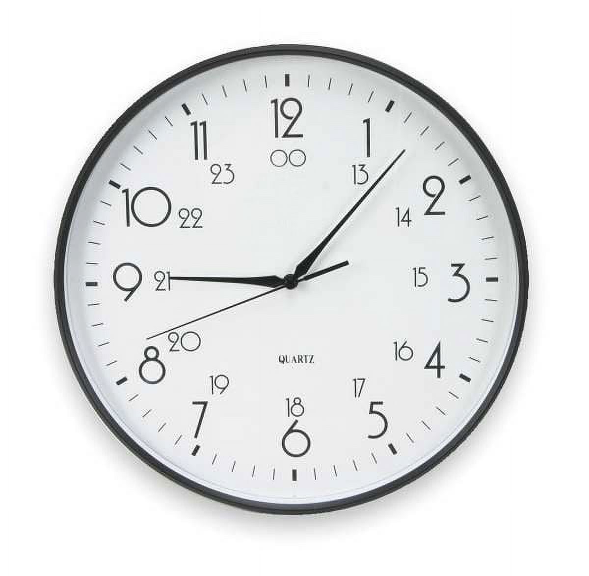 1PACK ZoroSelect 2CHZ8 12" Analog Quartz Wall Clock, Black - Walmart.com