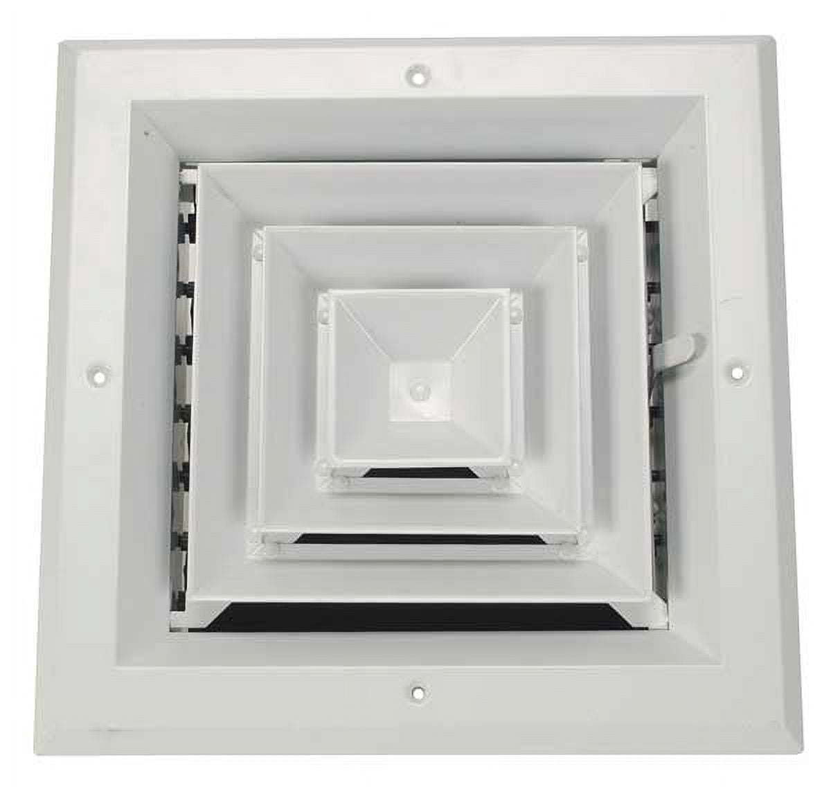 1PACK ZoroSelect 4MJJ5 6 in Square 4-Way Multilouver Ceiling Diffuser ...