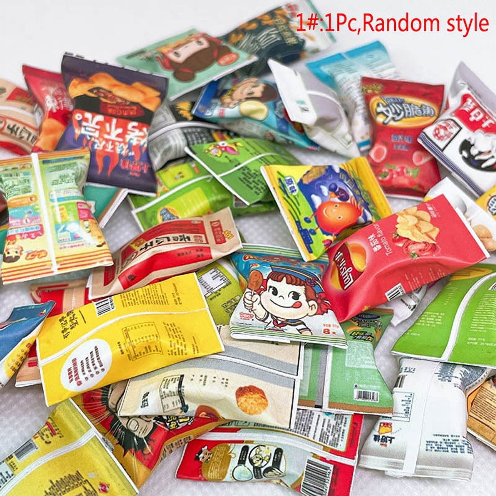 1PC 1:12 Dollhouse Miniature Snack Supermarket Food Bagged Crisps Boxed ...