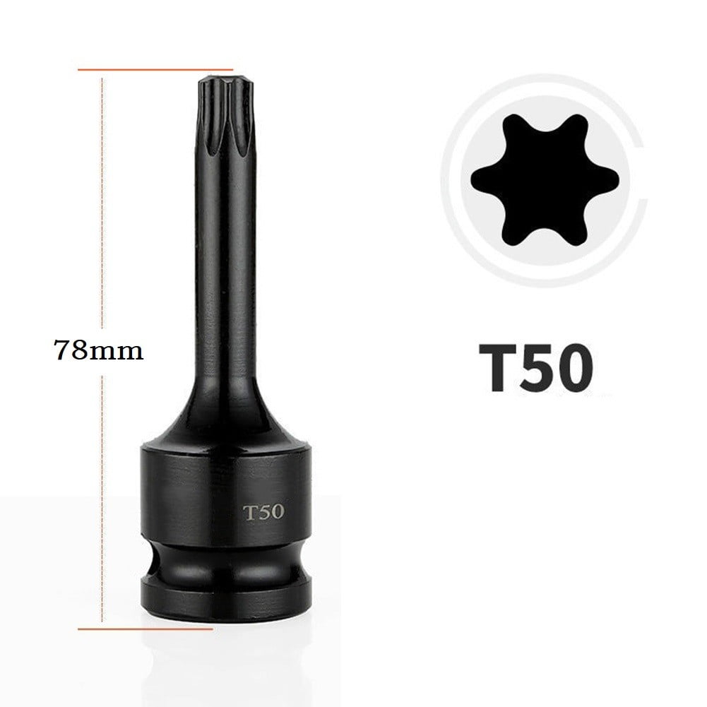 1PC 1/2 Inch Hex Socket Adapter for T20 T30 T40 T100 Screwdriver Bits ...
