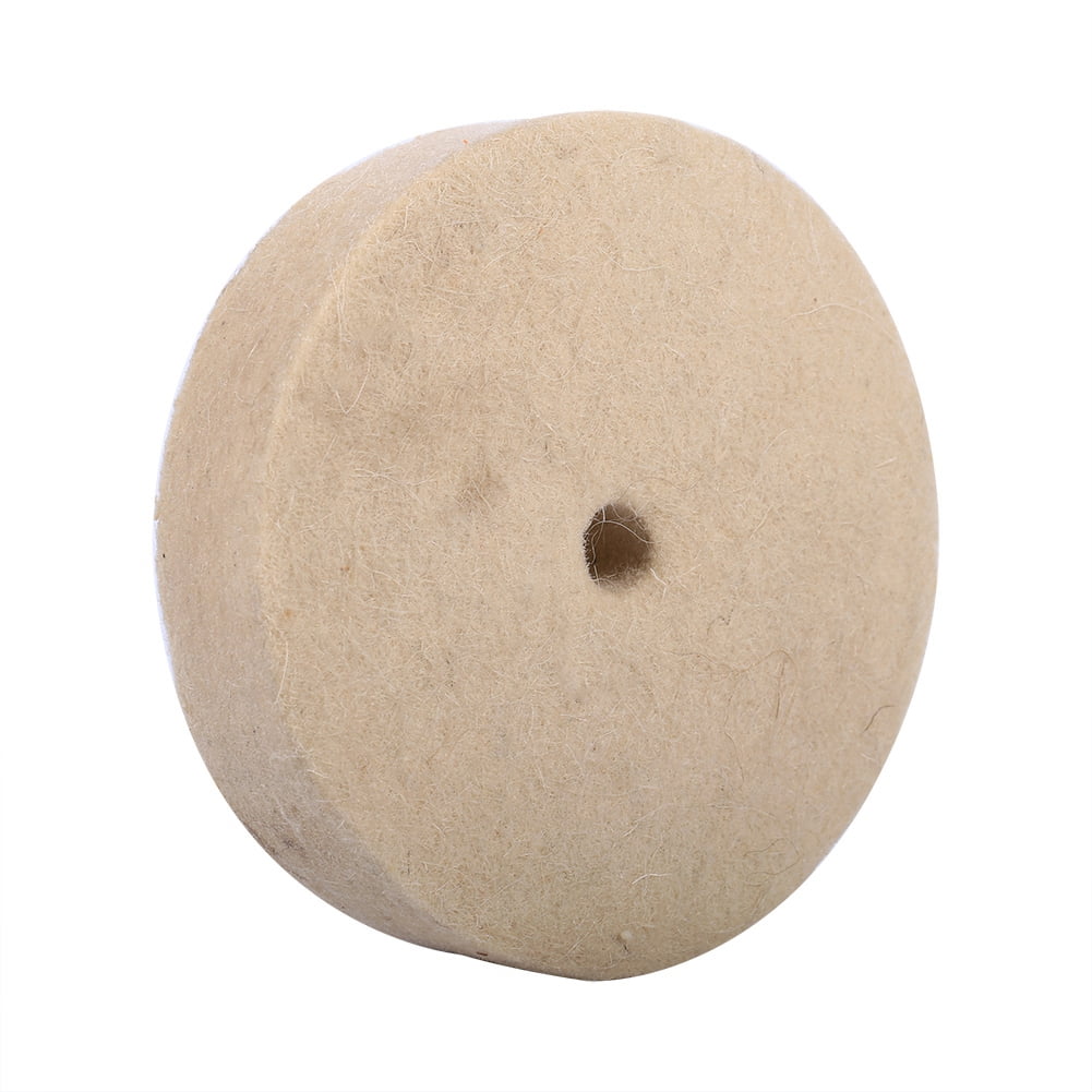 1PC 100x25mm 4" Beige Polishing Buffing Grinding Round Wheel Wool Soft ...