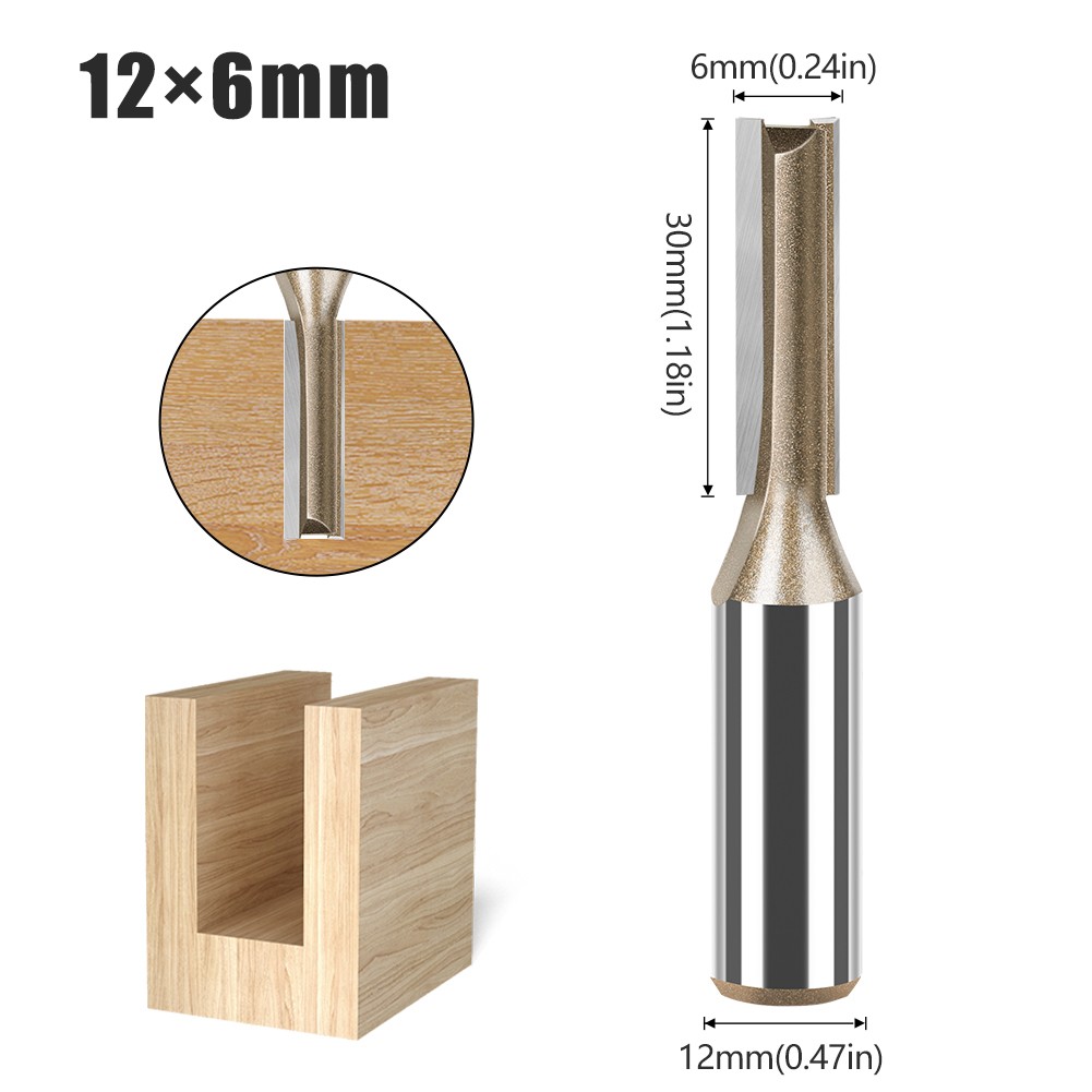 1PC 12.7mm H30mm Straight Bit Two Flutes Router Bit CNC Milling Cutter ...