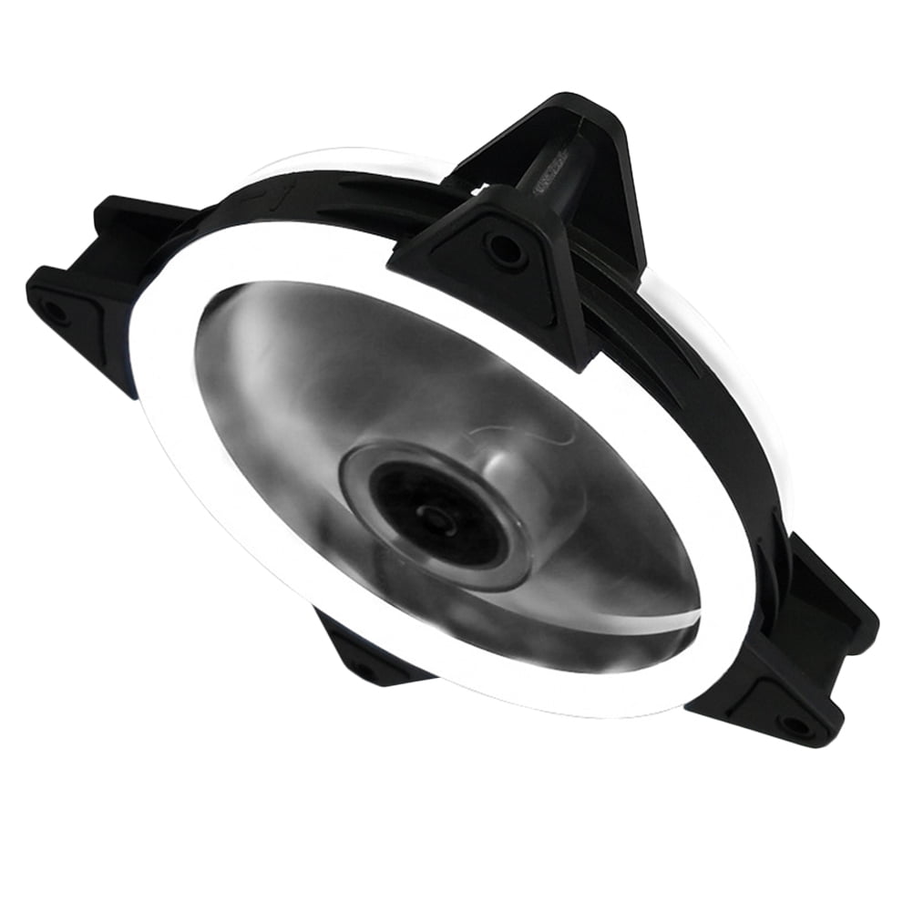 1PC 12CM Mute Computer Fan Cool LED Computer Fan Double Aperture RGB ...