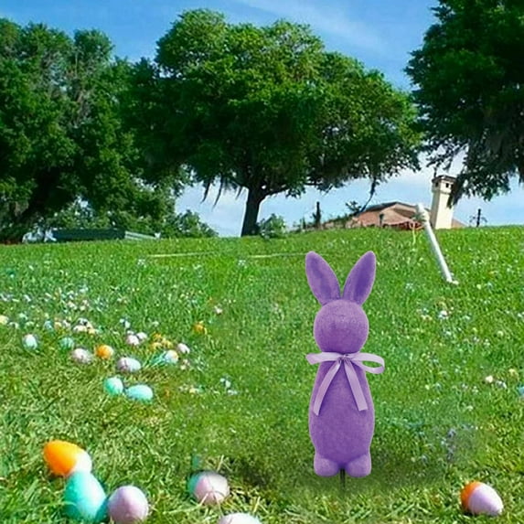 1PC 13.77Inch Easter Bunny Ground Insert Decorations for Outdoor and ...