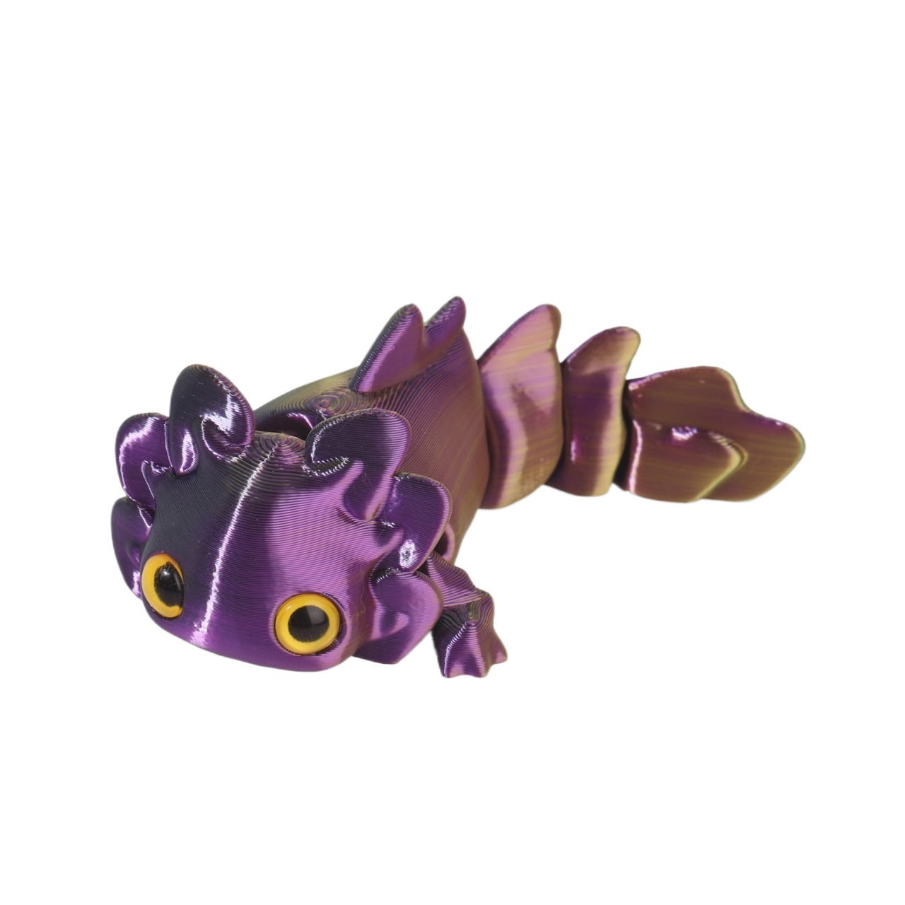 1PC 13CM 3D printed movable elastic salamander animal simulation eye ...