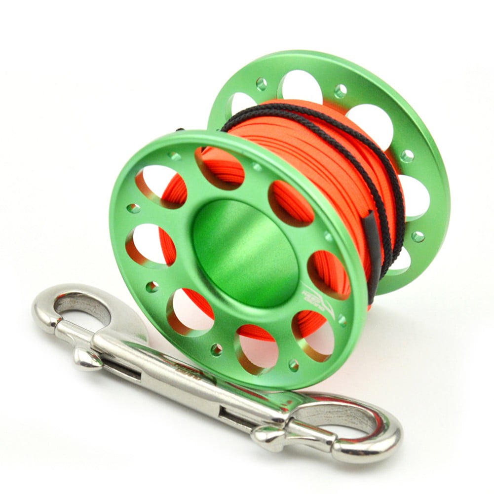 1PC 15M/30M Scuba Diving Aluminum Alloy Spool Finger Reel With ...