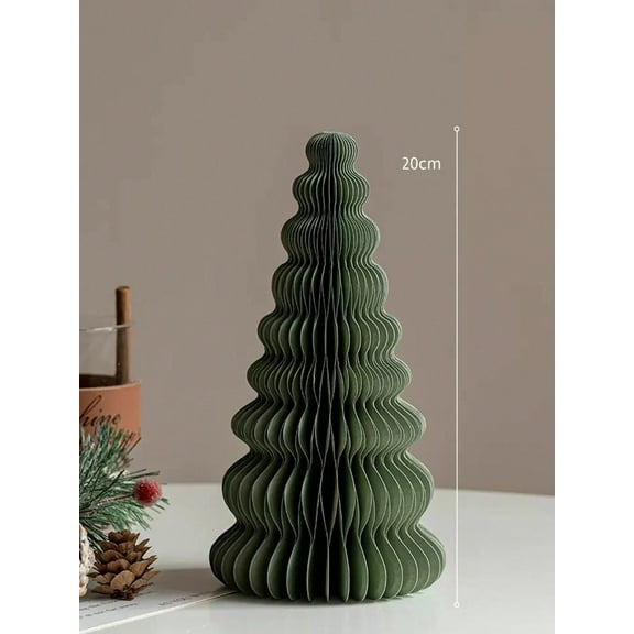 1PC 3D Green Paper Tree | Christmas Table Centerpiece & Holiday Decor ...