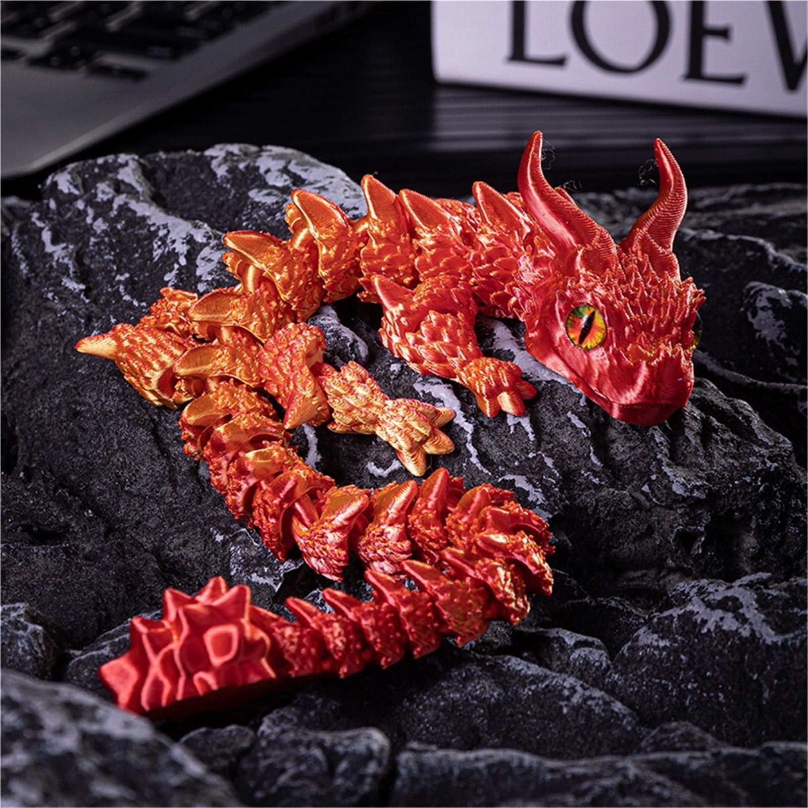 1PC 3D Printed Chinese Dragon ornament Full Body Joints That Can Move ...