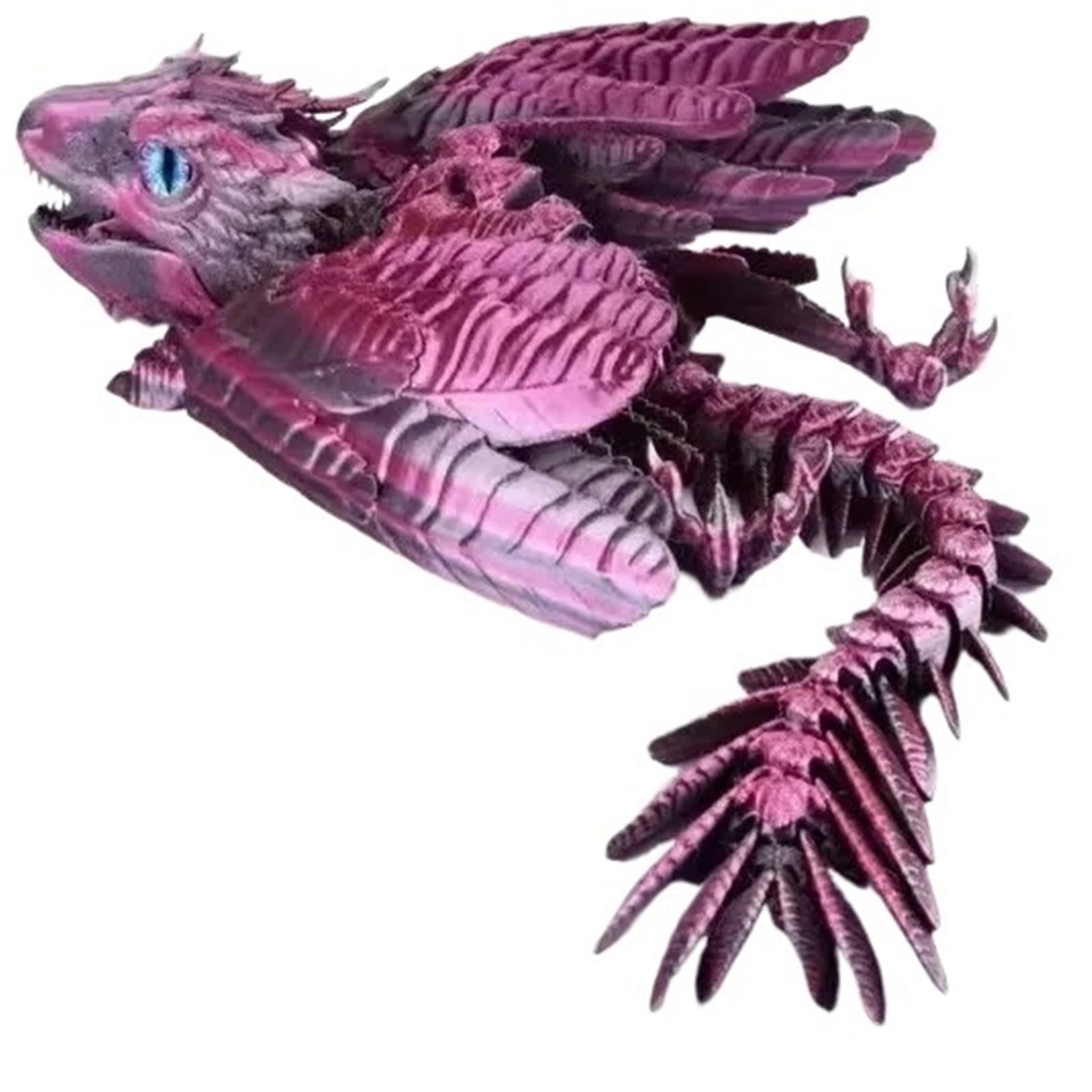 1PC 3D Printed Dragon Feathered Wyvern Dragon Articulated Fidget Dragon ...