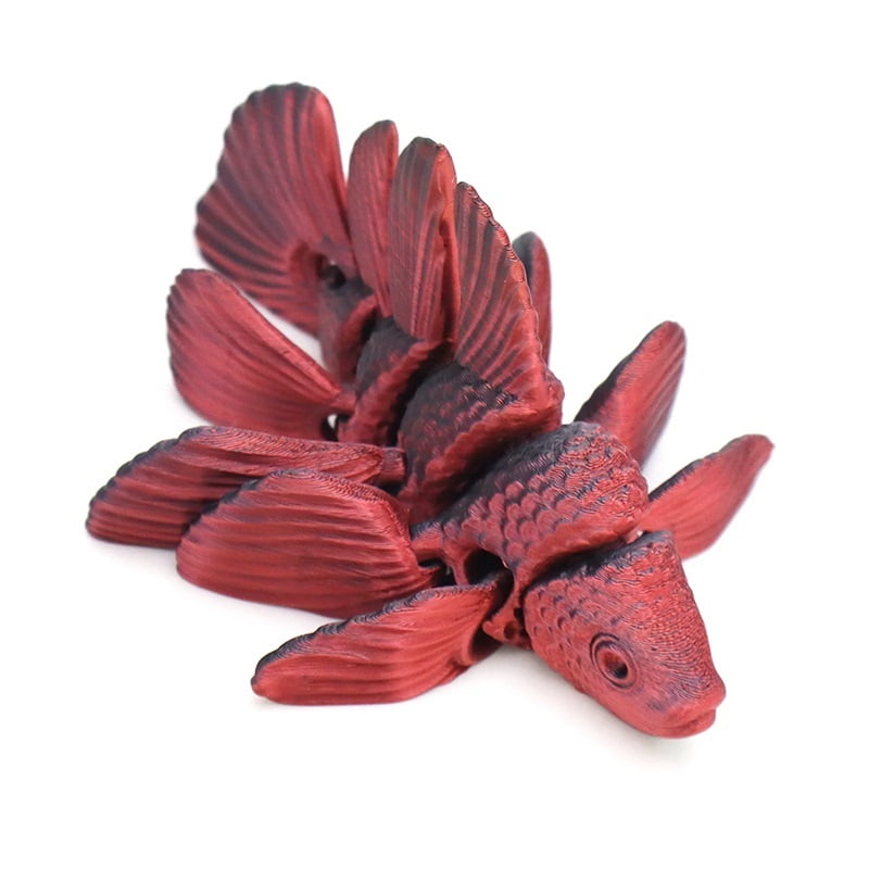 1PC 3D Printed Goldfish With Figures Multi-joint Movable Simulation ...