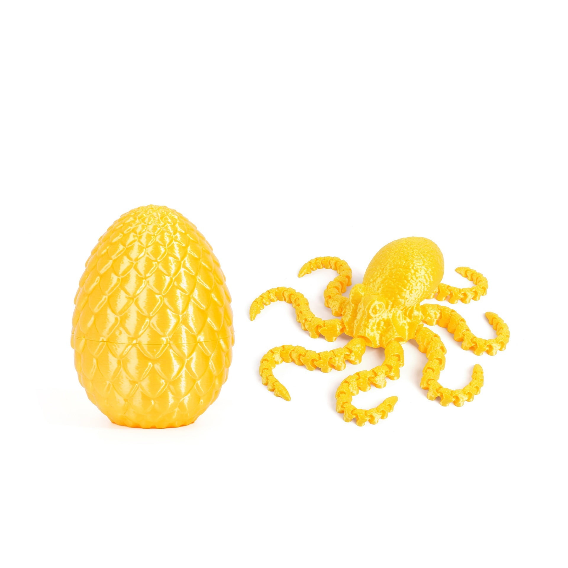1PC 3D Printed Octopus With Eggs Figurine With Flexible Joints For Home ...