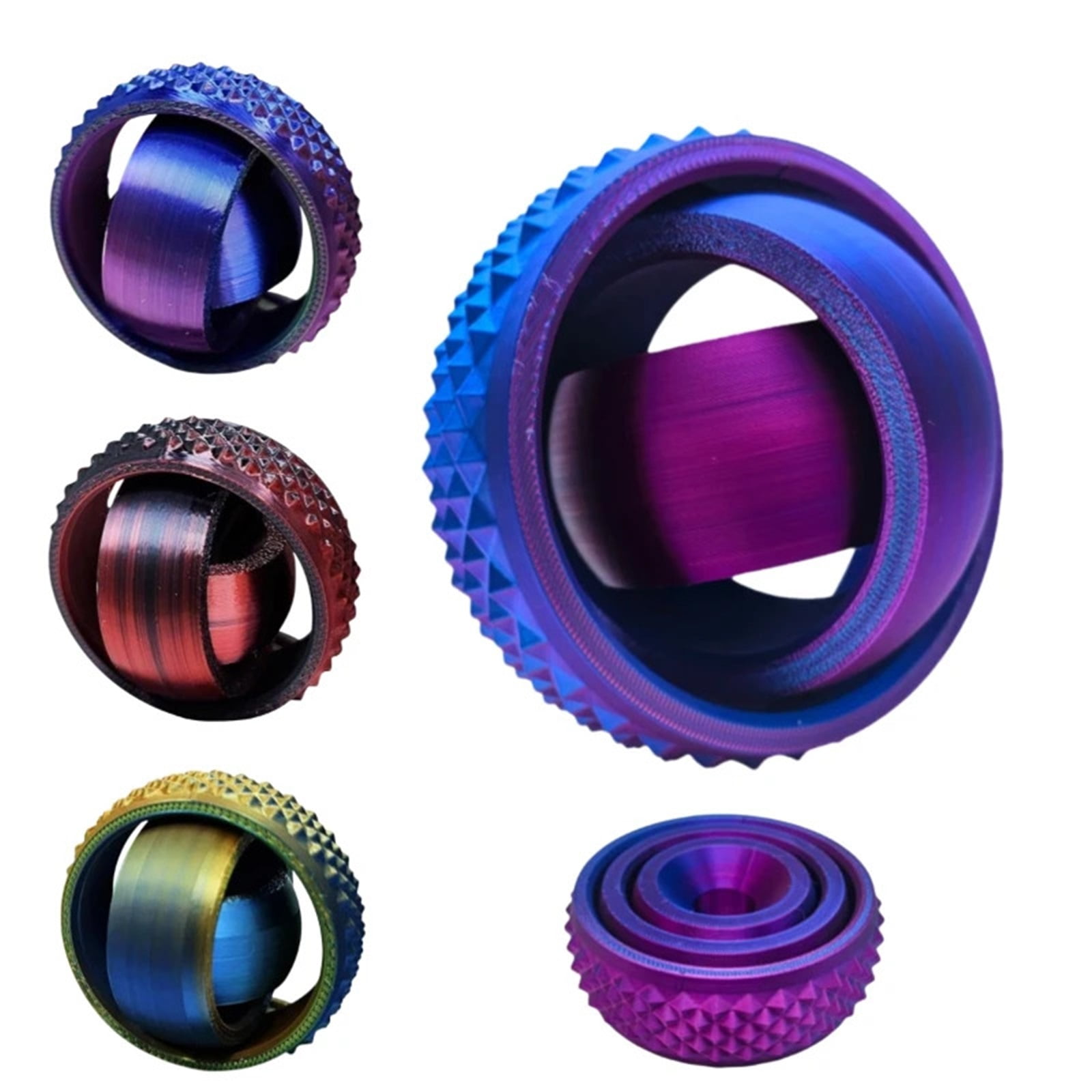1PC 3D Printed Rotating Ball Toy O-Shaped Fingertip Gyroscope Rotation ...