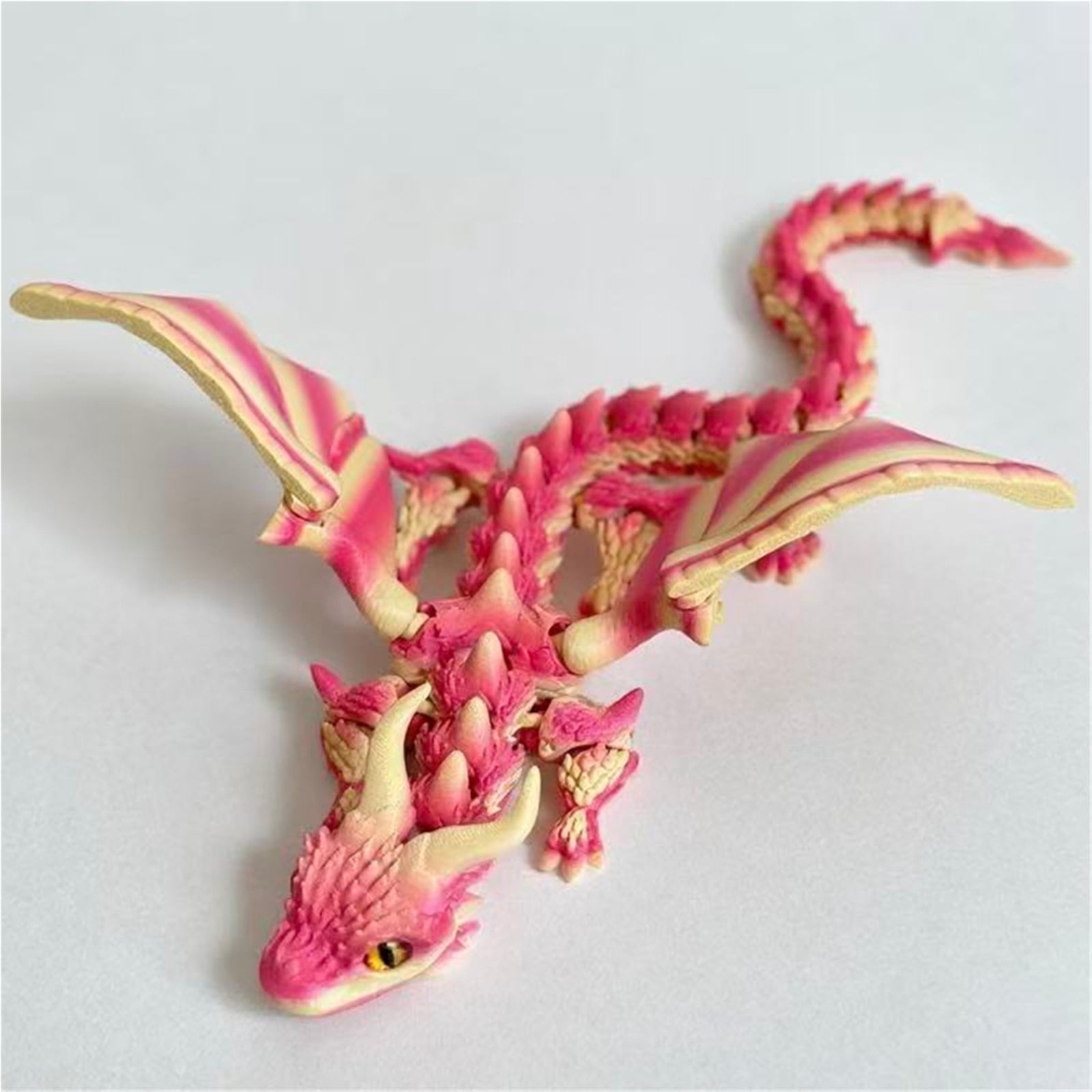 1PC 3D Printed Winged Carriage Dragon Figurine Rotatable Articulated ...