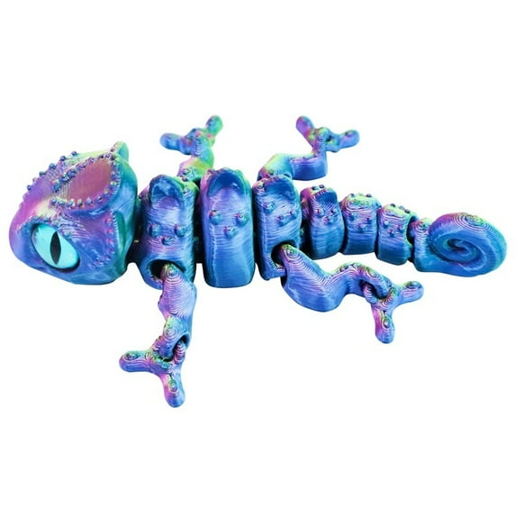 1PC 3D Printing Chameleon Figures Multi-joint Movable Simulation Eyes ...