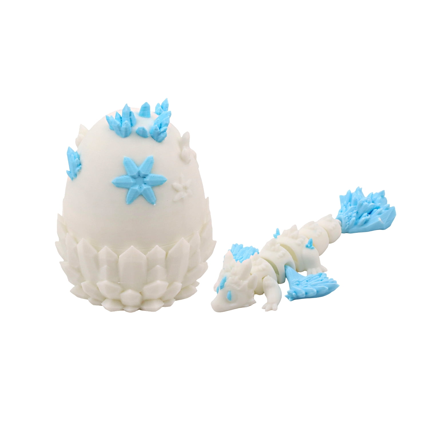 1PC 3D printed crystal dragon egg ornament - Xiaolong movable joint, 3D ...