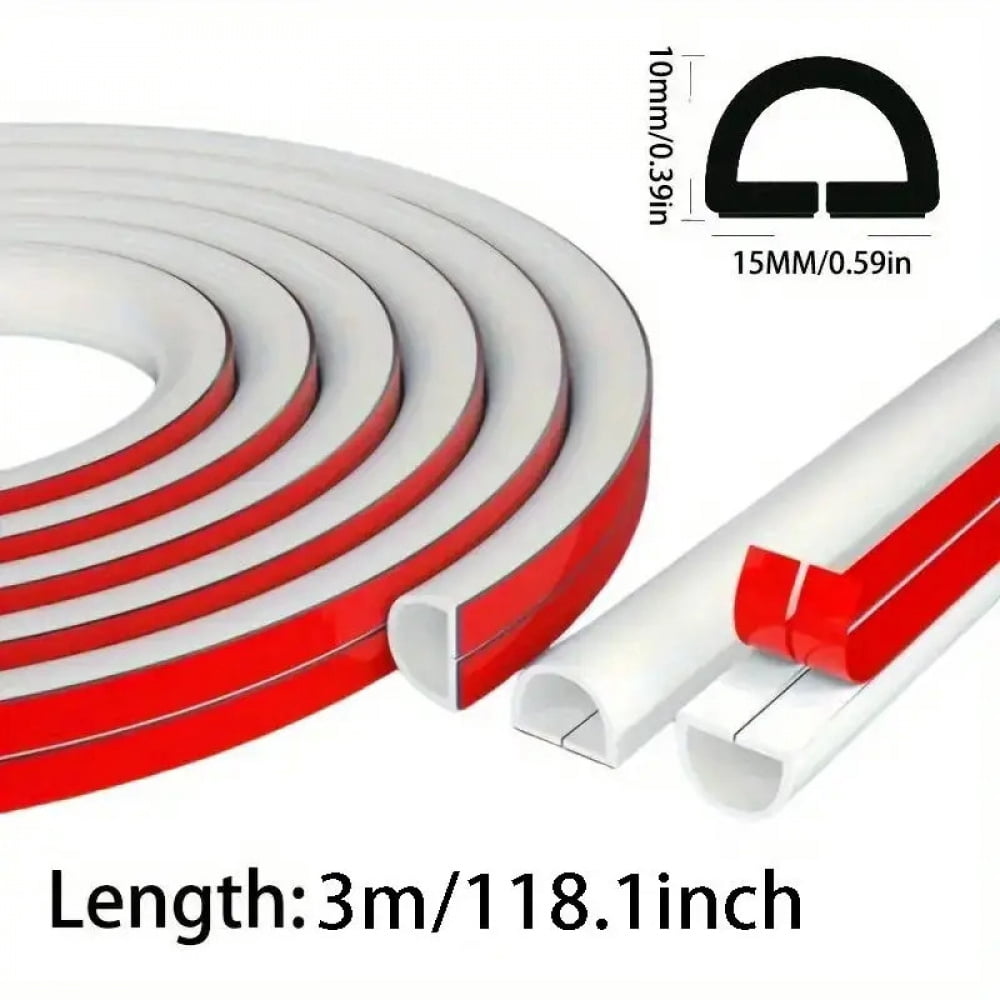 1PC 3M Arc Anti-extrusion Floor Cord Cover Self-Adhesive Power ...